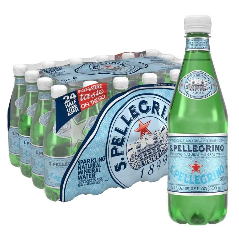 Минерално газирана вода SAN PELLEGRINO 500мл ПВЦ внос ИТАЛИЯ гр ...