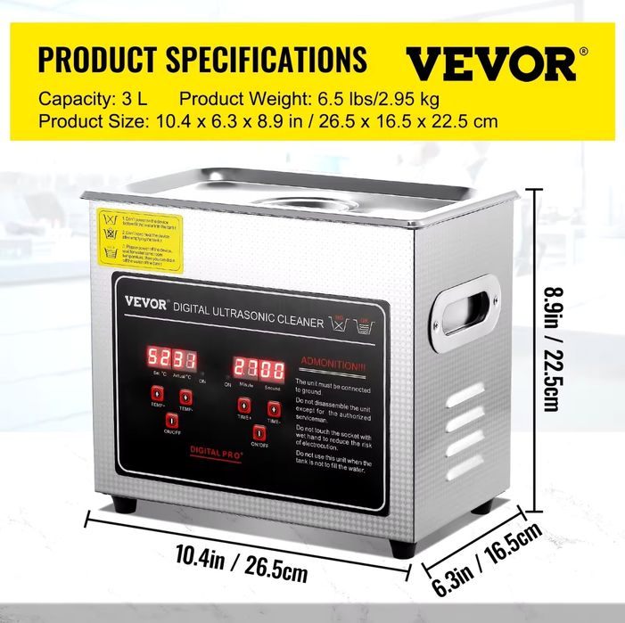Ultrasonic cleaner 3L Vevor Bucuresti Sectorul 1 • OLX.ro