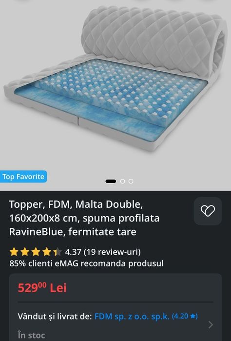 Topper 160x200x8 cm FDM spuma profilata Bucuresti Sectorul 3 • OLX.ro