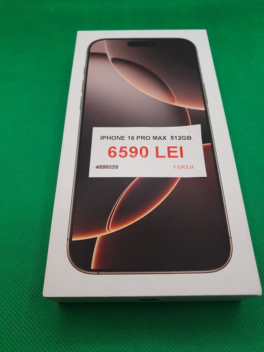 Iphone 16 pro max 512GB 1 ciclu incarcare•Amanet Lazar Crangasi•48860 Bucuresti Sectorul 6 • OLX.ro