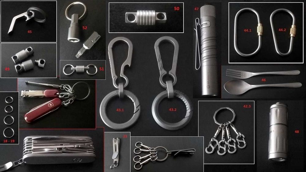 EDC Titan Inel Carabiniera Breloc Clip Fluier Briceag Victorinox Curtea ...