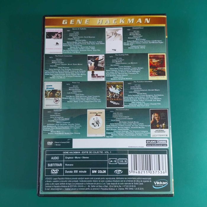 Gene Hackman Collection vol. 1 - 8 DVD - subtitrate in limba romana ...