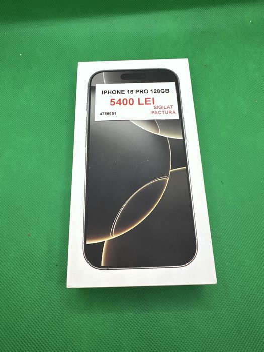 Iphone 16 Pro 128gb Sigilat/Factura Ro •Amanet Crangasi Lazar•47586 Bucuresti Sectorul 6 • OLX.ro