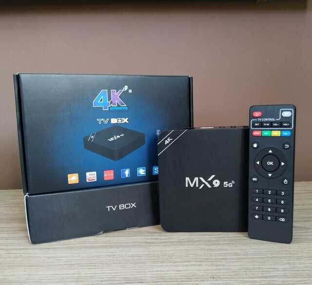 Нов MX9 TV box четириядрени 4K Android 8GB 128GB / Android TV 11, 9 5G ...