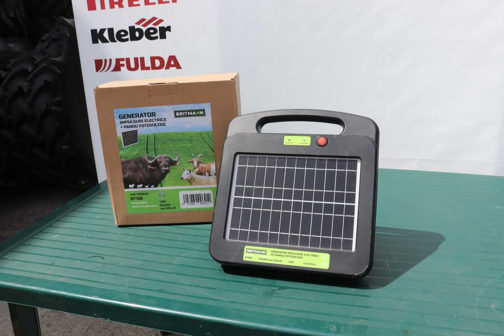 Gard Electric cu panou solar pentru Vaci Generator 1.85 Jouli Britmann ...
