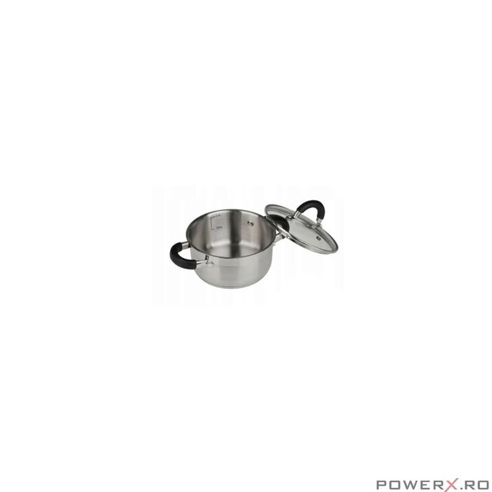 Oala din inox cu capac,fund termic multistrat, 1.5litri, 16cm ...