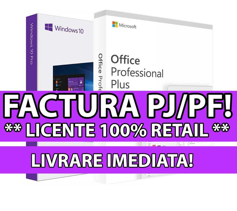 PACHET PROMO: Windows 10 PRO + Office 2019 PRO PLUS - Factura PJ/PF ...