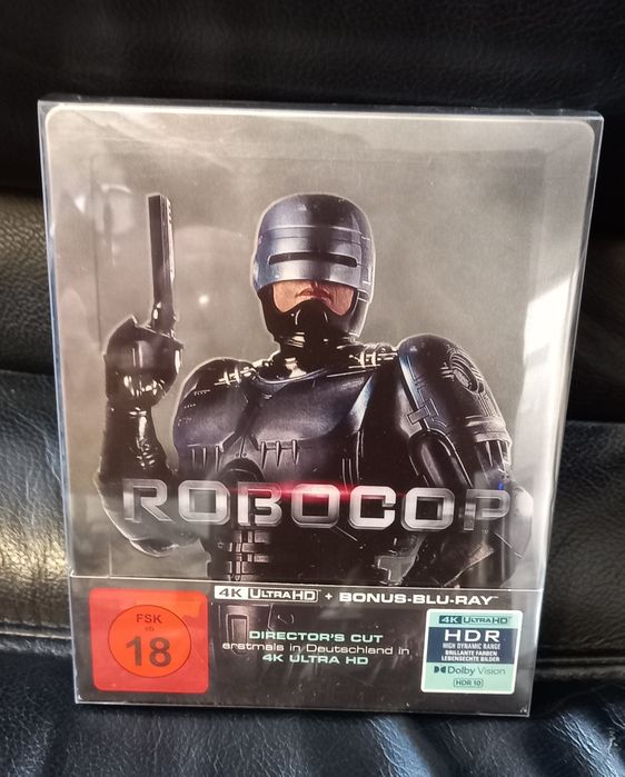 Robocop 1987 steelbook film 4k blu-ray Rosu • OLX.ro