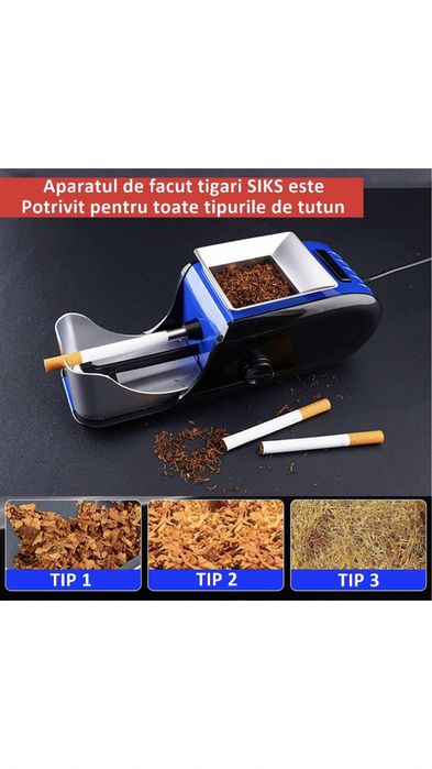 Aparat Electric Profesional de Facut Tigari SIKS, Injector de Tutun ...