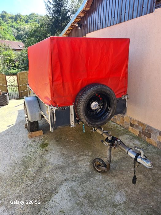 Remorca auto cu prelata HIRTH, Înmatriculată, import Germania Resita ...