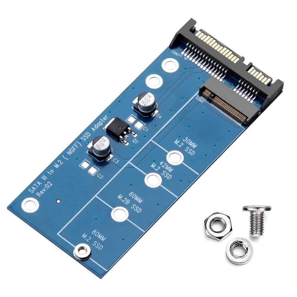 Адаптер за M.2 (M2) SSD към 2.5" SATA 3.0 конектор + Гаранция гр ...