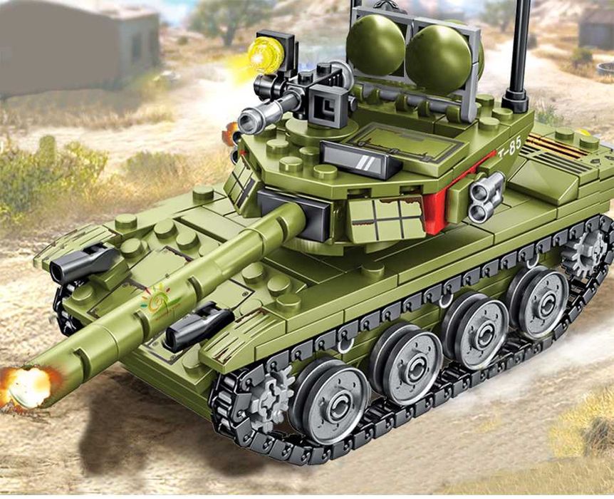Joc constructii tip Lego Military Tank 324 piese Brasov • OLX.ro
