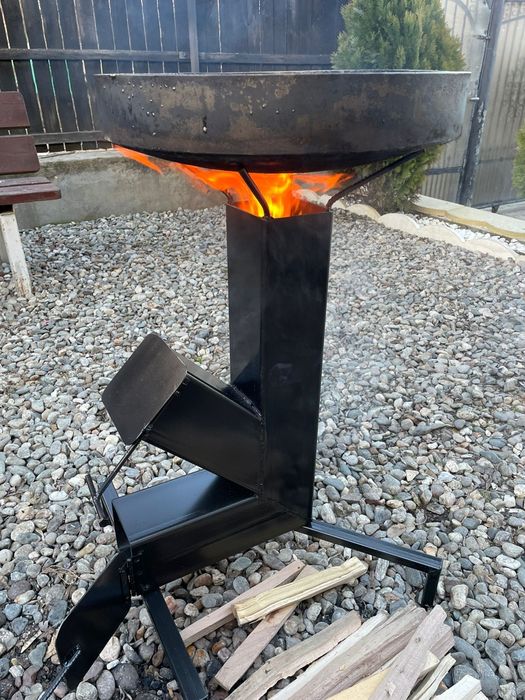 Soba racheta/Disc pentru gatit/4mm/ Ceaun/ consum redus de lemne ...