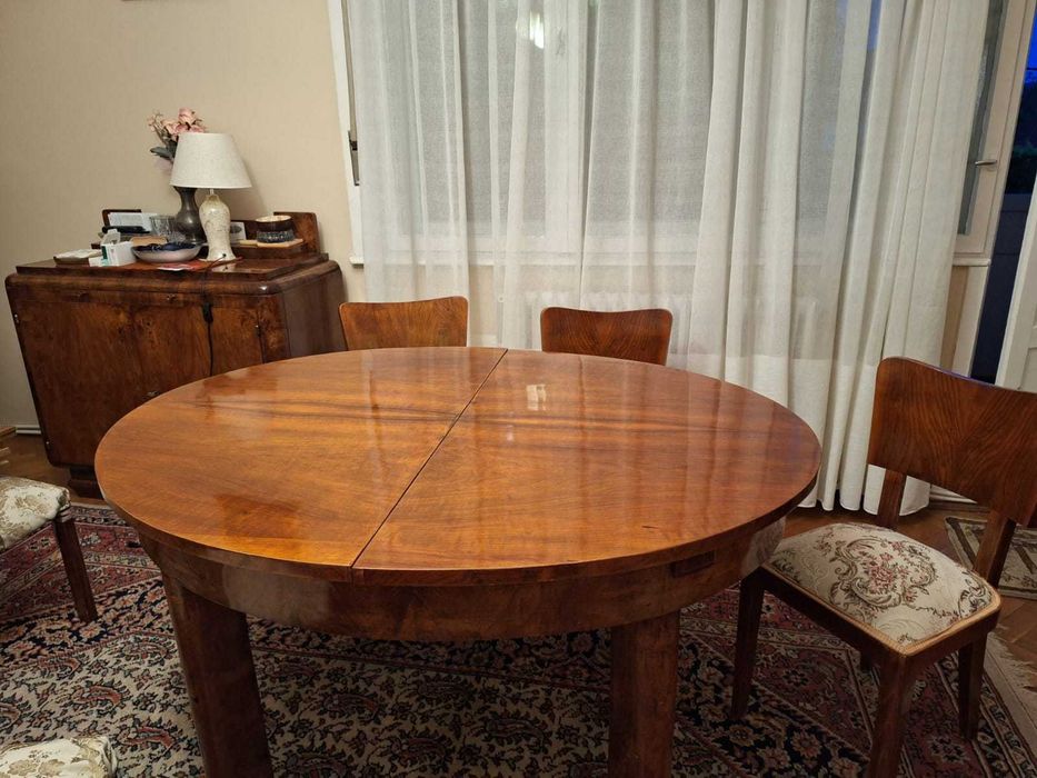 Masă ovala extensibilă de sufragerie cu 4 scaune Cluj-Napoca • OLX.ro