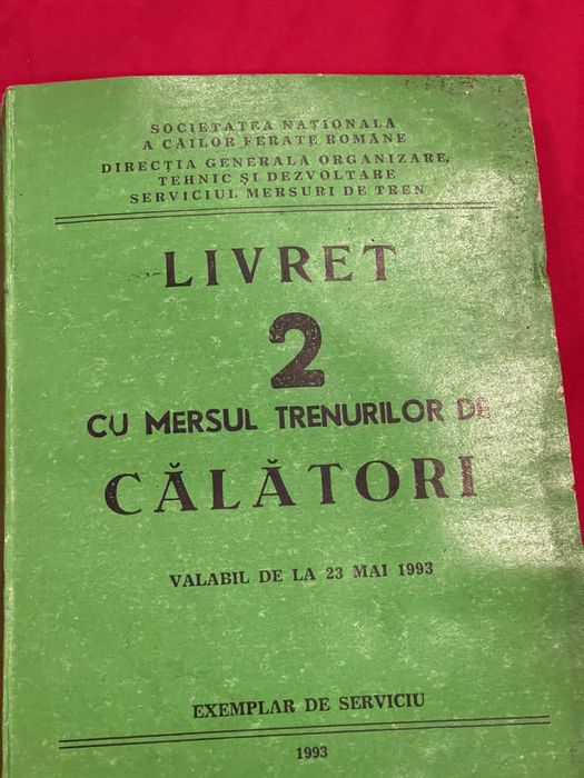 Mersul trenurilor de calatori livret Vladimirescu • OLX.ro