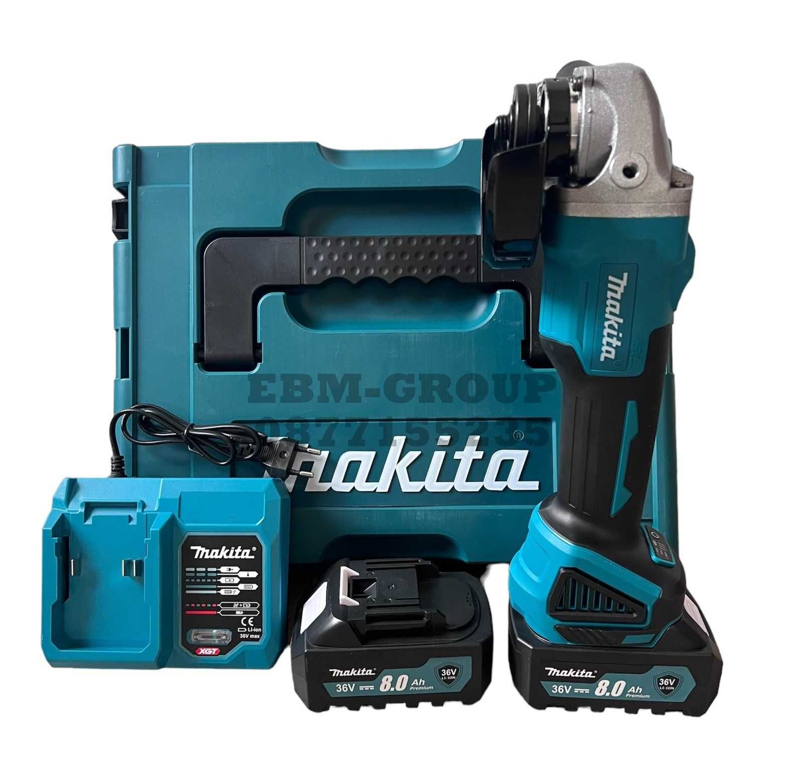 Акумулаторен БЕЗЧЕТКОВ Ъглошлайф MAKITA 36V 8.0Ah МАКИТА ФЛЕКС гр ...