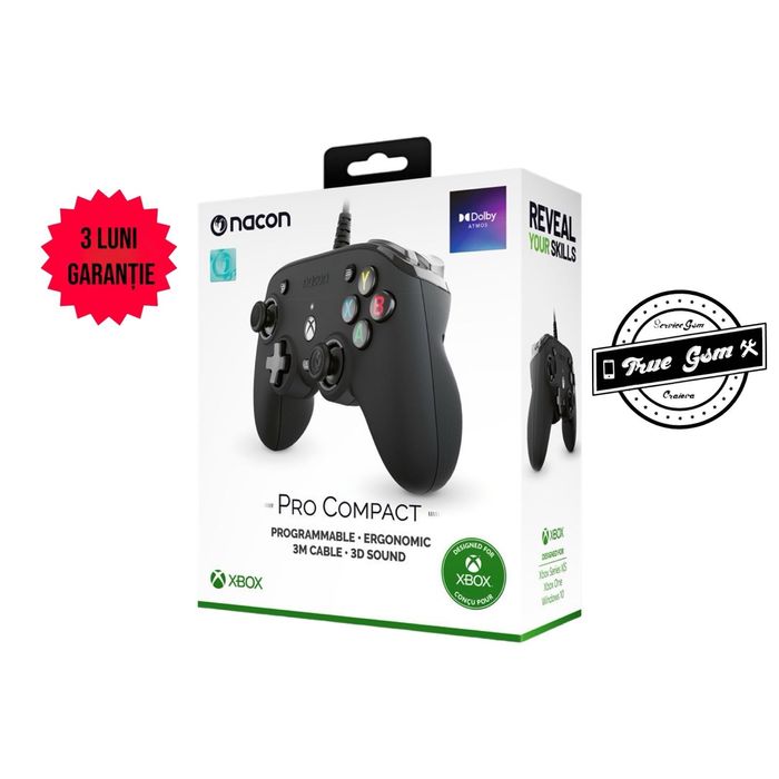 Nacon Pro Compact Controller pentru PC / Xbox One / Xbox Series Black ...