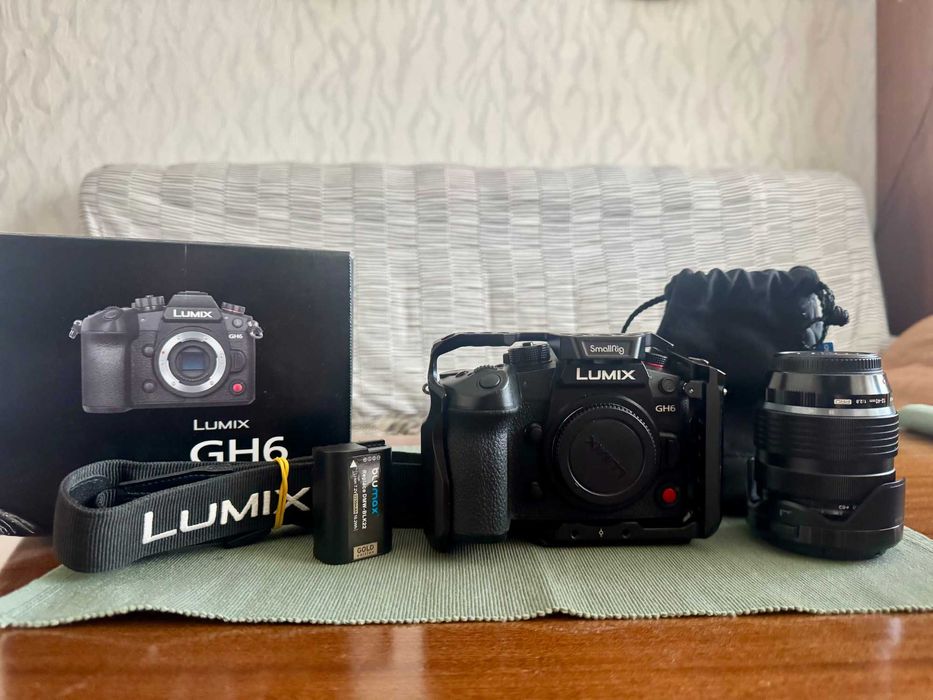 Panasonic Lumix GH6 + Olympus Pro 12-40mm + CF Express Card + Cage гр. София Стрелбище • OLX.bg