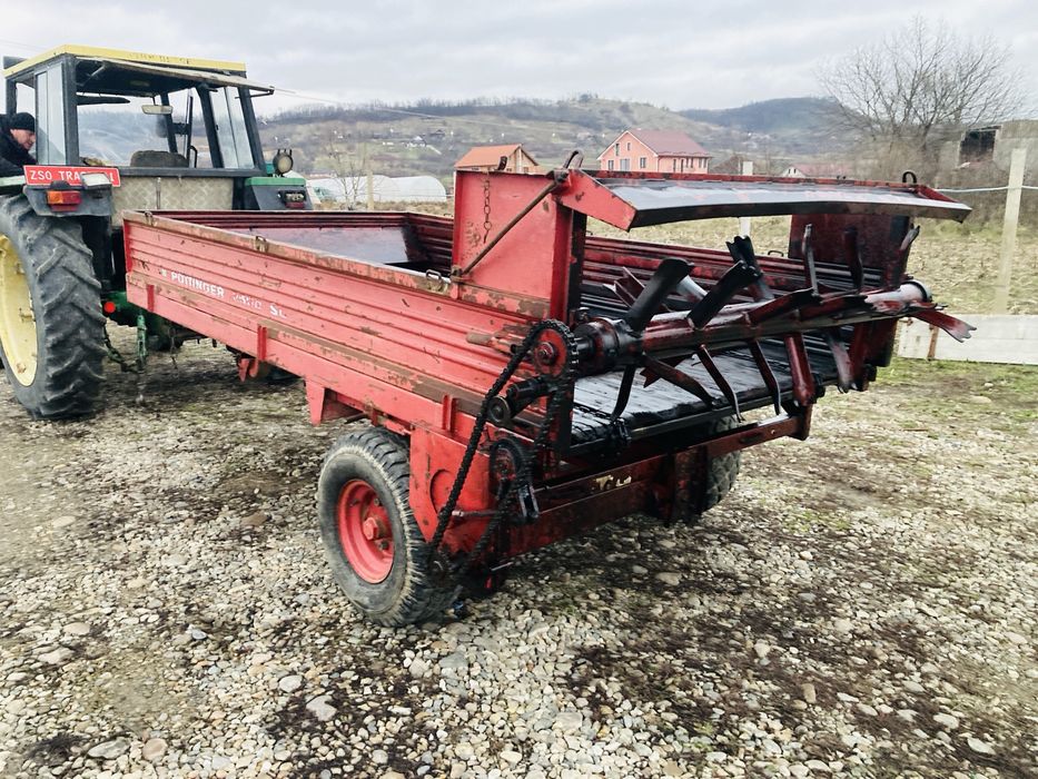 Mig gunoi, remorca de imprastiat balegar Pottinger 2.5 Tone, tabla ...