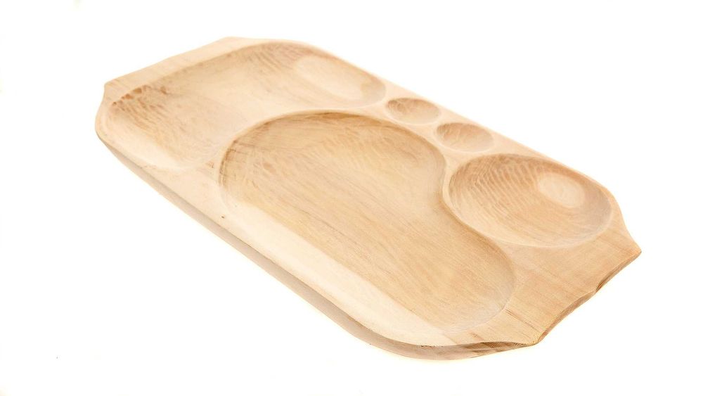 Platou din lemn masiv, compartimentat Blejesti • OLX.ro