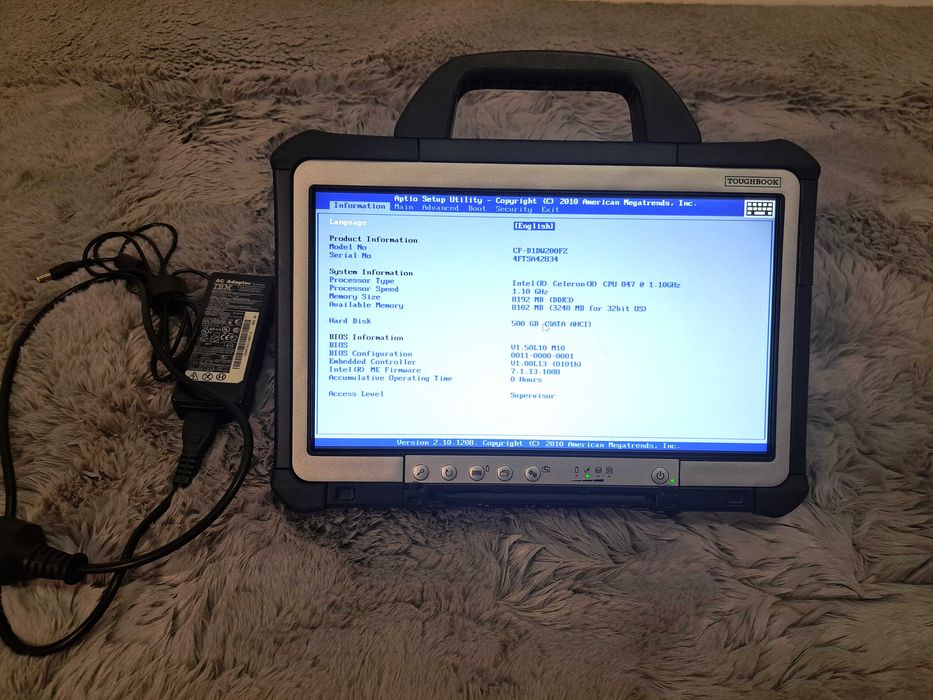 Tableta militara Panasonic Toughbook CF-D1, MK1, NOUĂ, zero ore ...