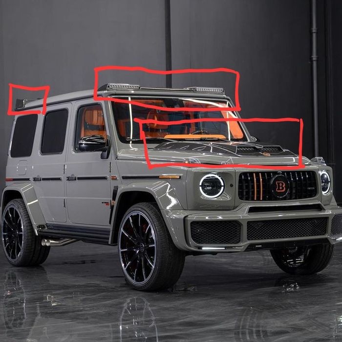 W464 CARBON Brabus спойлер таван LED преден капак капак резервна гум гр ...