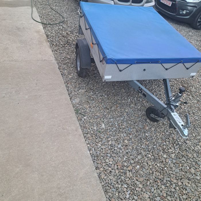 Remorca Stema Germania 400kg cu prelata stare noua cu acte OK an 2018 ...