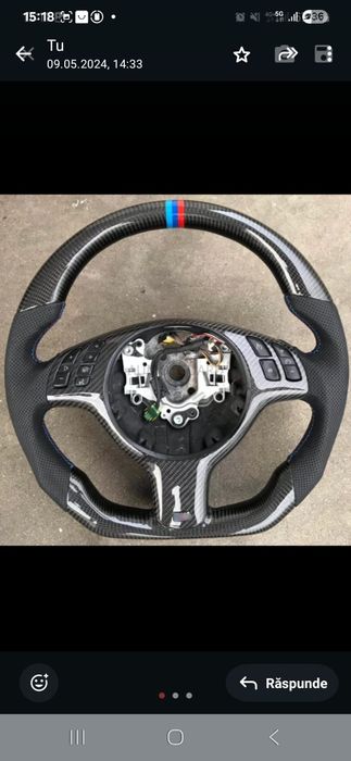 Volan BMW Ergonomic M Carbon Rosu • OLX.ro