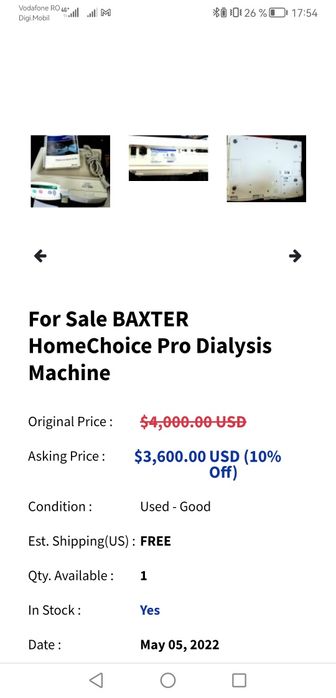 Baxter Homechoice automated pd system dializă Bucuresti Sectorul 2 • OLX.ro