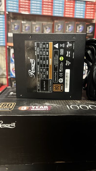 Rosewill 1000W bronze 80+: 65 у.е. - Комплектующие Ташкент на Olx