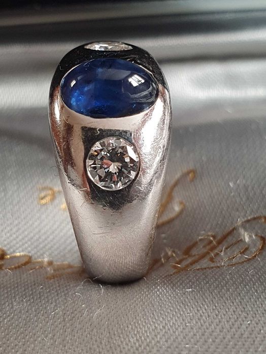 Ghiul EXTRAVAGANT Gypsy aur 18k safir Ceylon si diamante naturale VVS Targoviste • OLX.ro