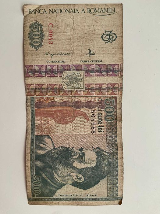 500 lei vechi (1992) + cadou doua bancnote de 50.000 si 1000 lei vechi ...