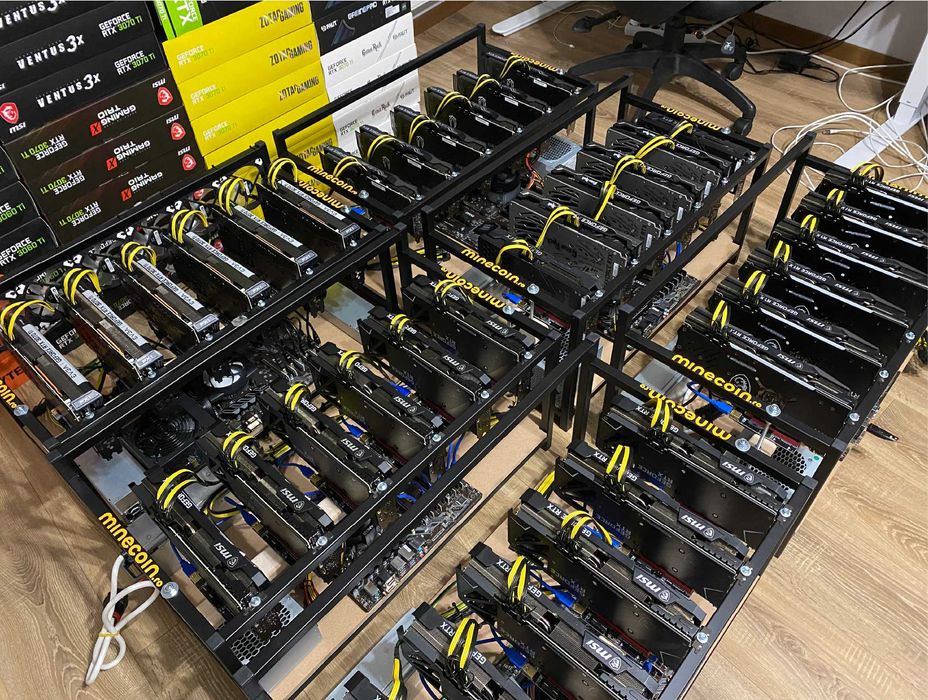 Rig mining Nvidia RTX 3080 Ti, Ethereum, Bitcoin, Mining criptomonede ...