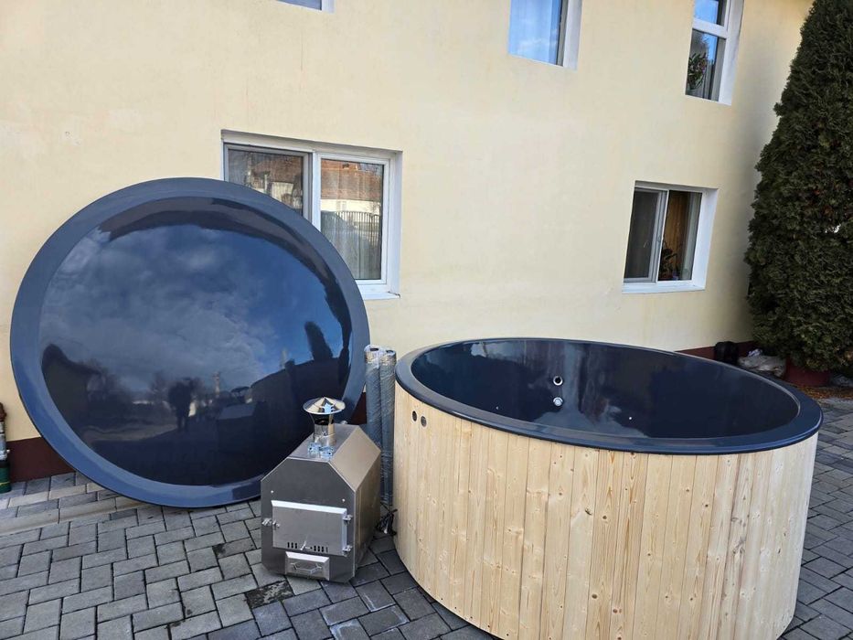 Ciubar Premium! 10 pers Jacuzzi /aeromasaj /soba /fibra de sticla ...