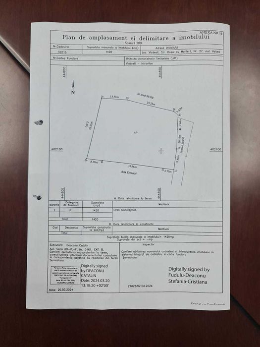 Super oferta - Super pret -- 2 loturi de vanzare fiecare de 1420mp ...