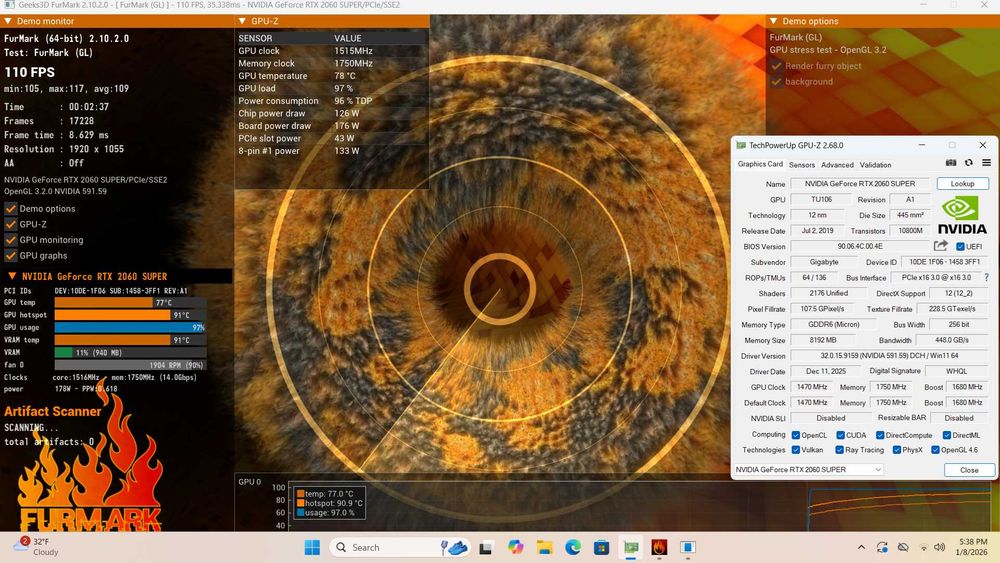 Unitate PC sk 1200 Intel I5 10500 16GB RTX 2060 Super 8GB DDR6 ...