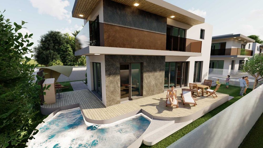 VILA P+1 PREMIUM. cu vedere la LAC. 269000 Euro . PIPERA -Tunari Tunari ...