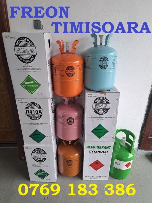 Freon r410a r404a r407c r32 r507 butelie refrigerant inclusa Timisoara • OLX.ro