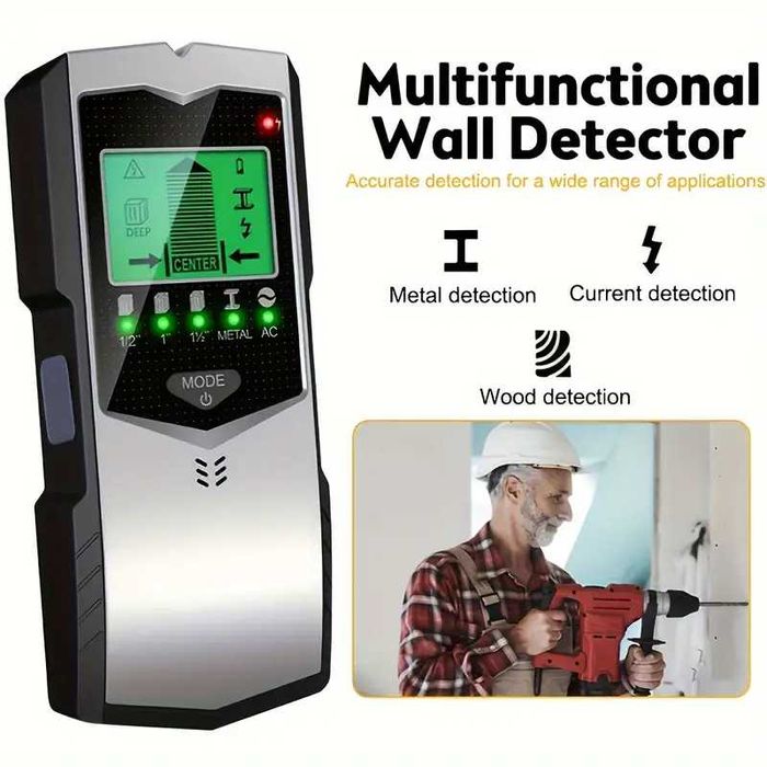 Detector 5-in-1 Scaner de Perete Localizare Cabluri Electrice Metale ...
