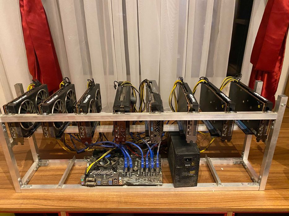 Mining rig 440 MH/s ETH (8 X RX 5700 XT 8 GB) гр. Перник Център • OLX.bg