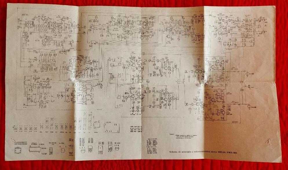 Amplituner amplificator statie stereo Delia, Electromures + schema ...