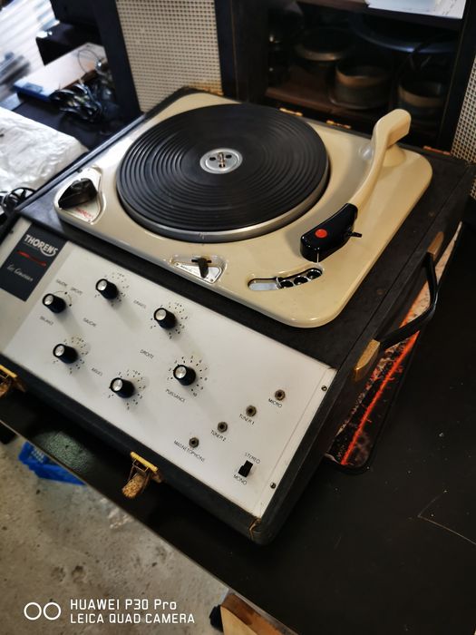 Pick up vintage Thorens Td 184, Les gemeaux, cu amplificare și boxe ...
