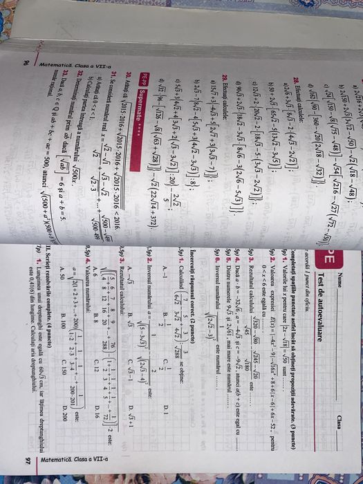 Culegere matematica clasa a 7-a Arad • OLX.ro
