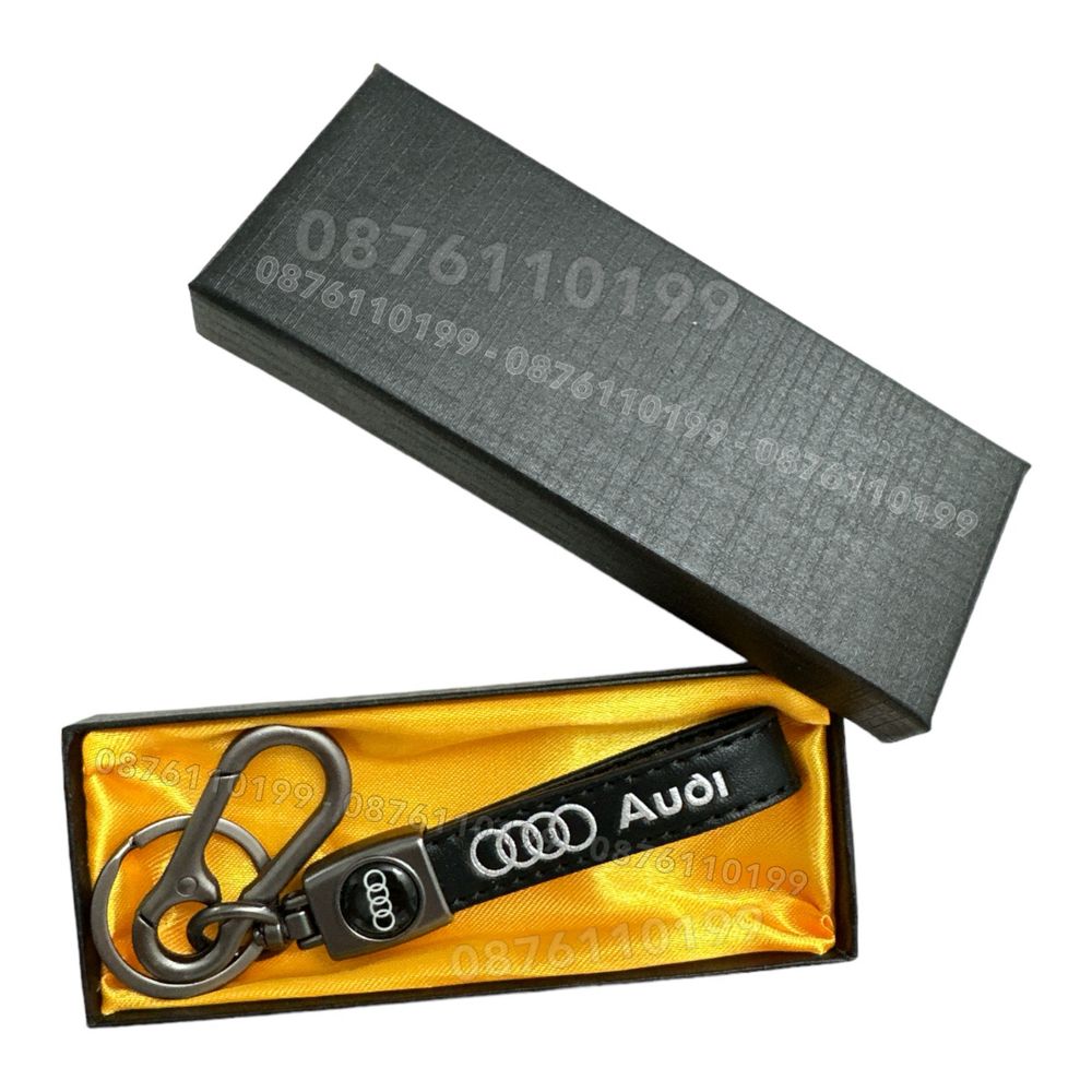 Луксозен кожен ключодържател AUDI АУДИ в кутия гр. Пловдив Каменица 1 ...