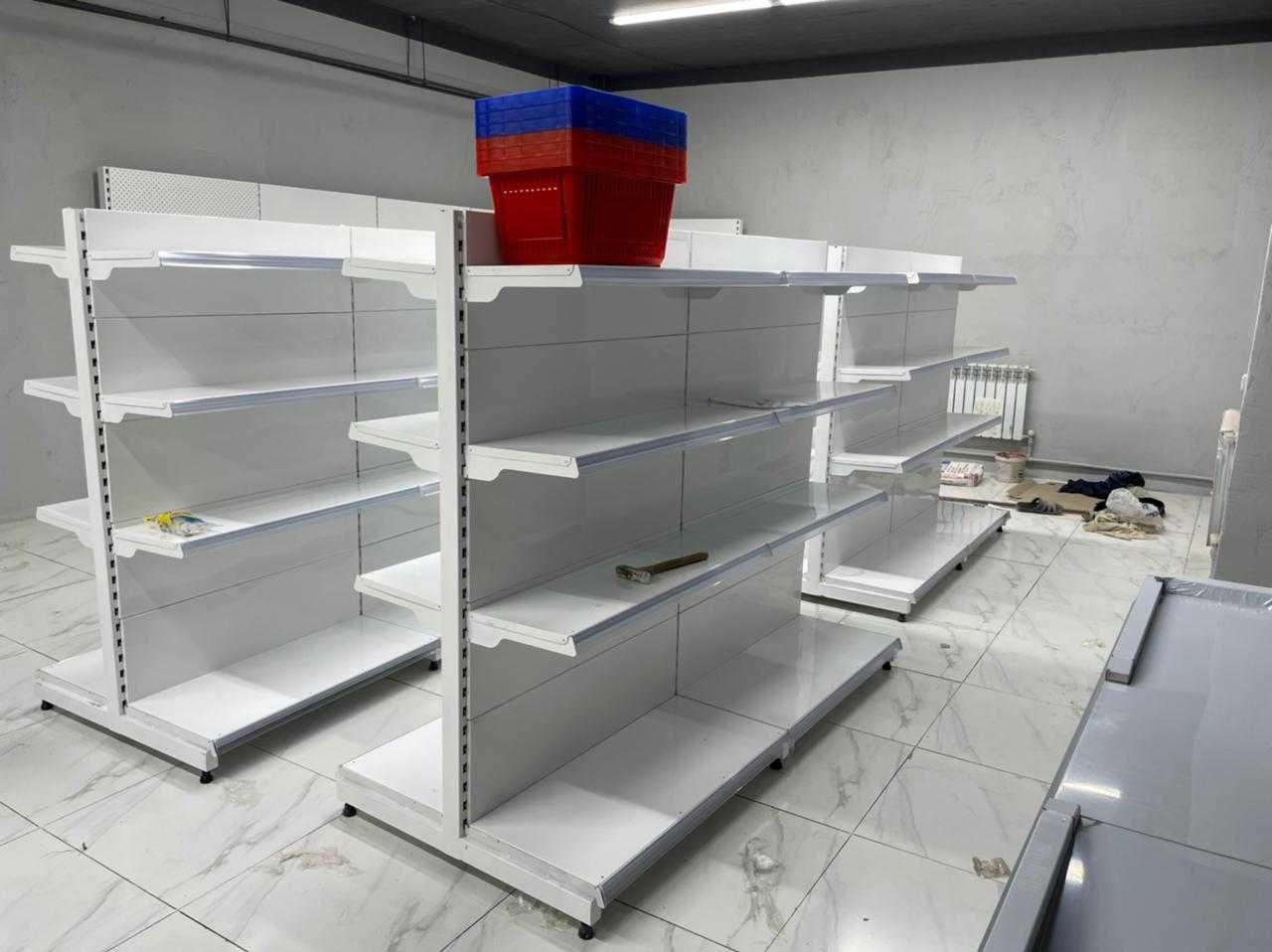 Полки металлические островные стеллажи витрины торговые для магазина ...