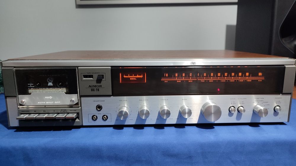 AIMOR GSC-210 Stereo Receiver vintage cu casetofon și radio Sebis • OLX.ro