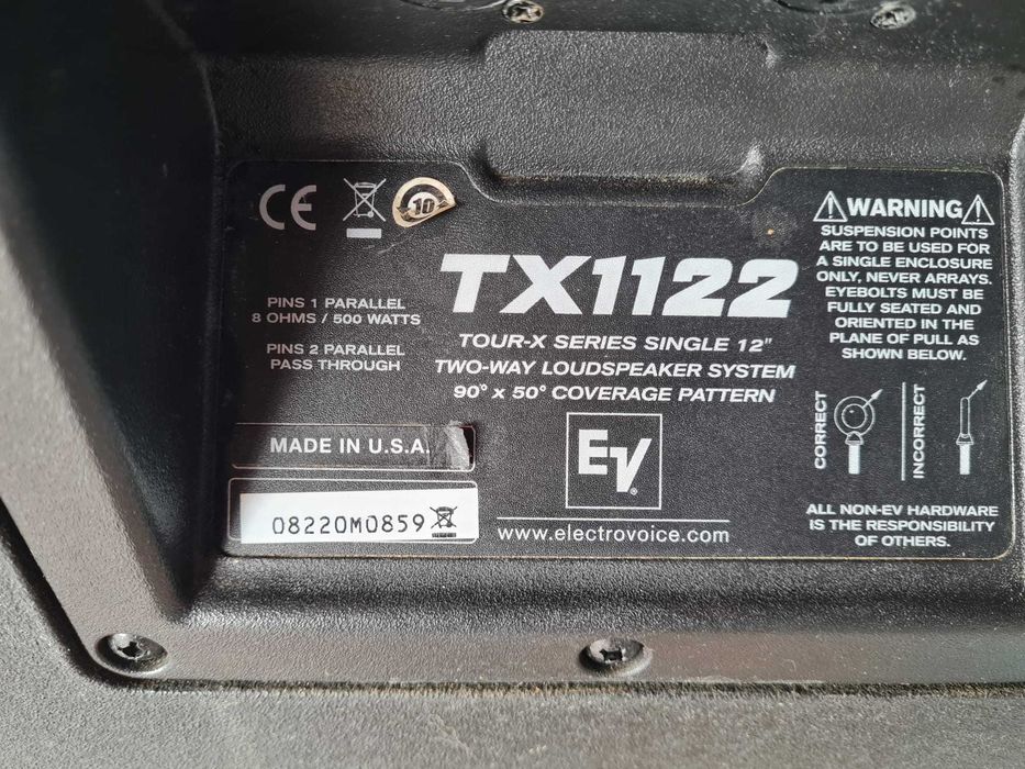 Boxe pasive EV Tour-X 1122 - 2 buc + Subwoofer pasiv EV Tour-X 1181 ...