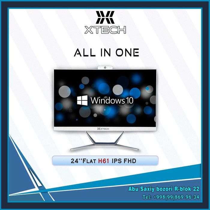 Monoblok XTECH 24" IPS H61 Flat (AKSIYA): 189 у.е. - Настольные Ташкент на Olx