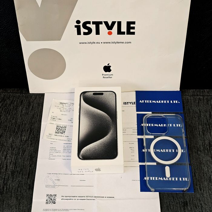 94% 512GB iPhone 15 Pro Гаранция iStyle 2025 White Titanium / Бял гр. София Младост 1 • OLX.bg