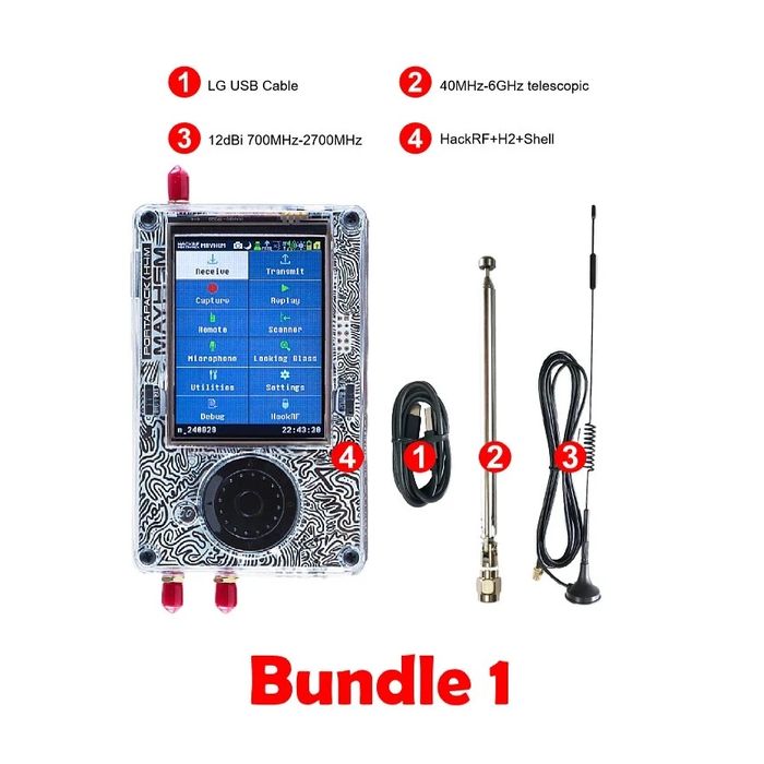 New Generation HackRF One PortaPack H4M Mayhem Signature Edition R10 ...